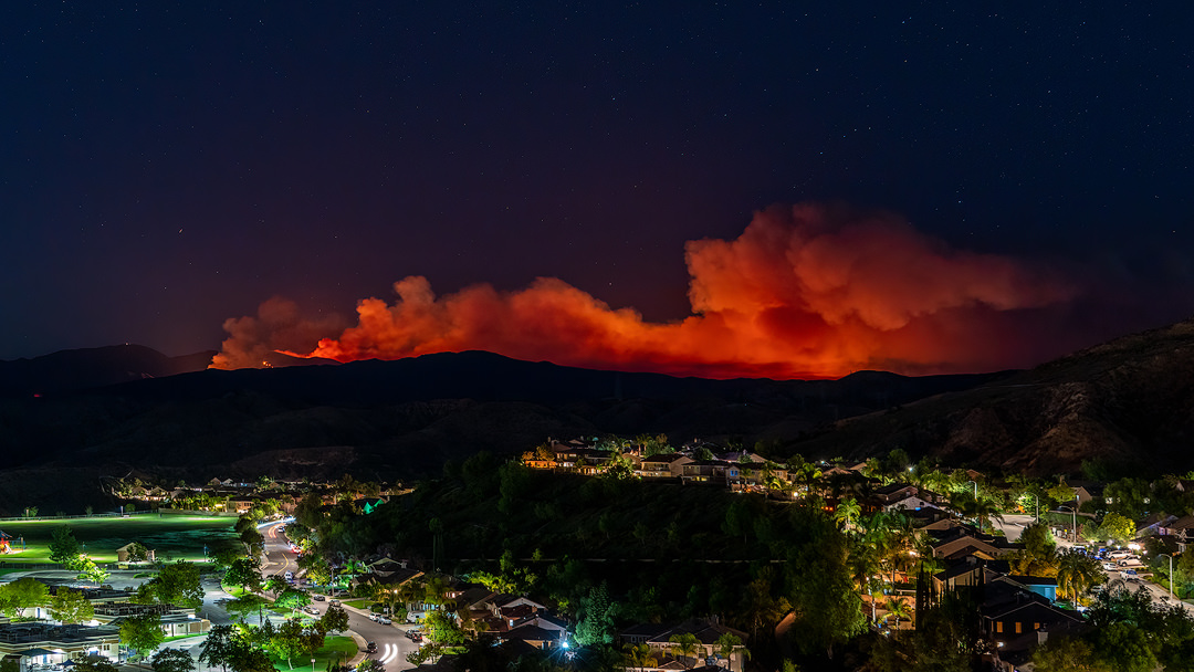 The Lake Fire At Night